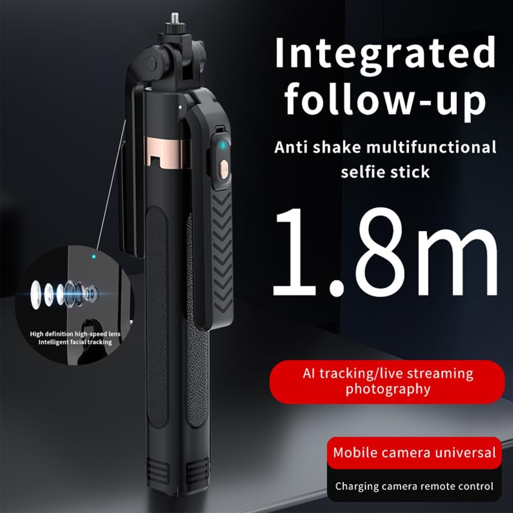 Selfie Stick 3-in-1 Gimbal Stabilizer Telescoping AI Face Recognition ...