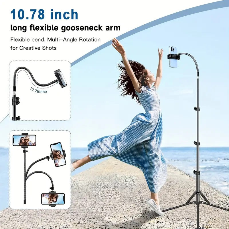 Universal Flexible Angle Height Adjustable Tripod with Goose Neck and ...